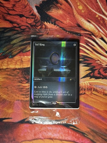 MTG - 1x Sol Ring - Etched Foil Rare Promo Foundations NM Sealed Dbl ...