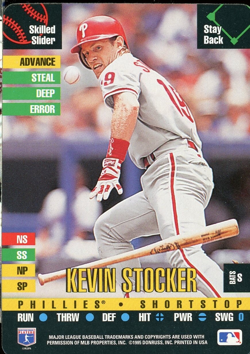1995 Donruss Top of the Order KEVIN STOCKER SHORTSTOP PHILLIES | eBay