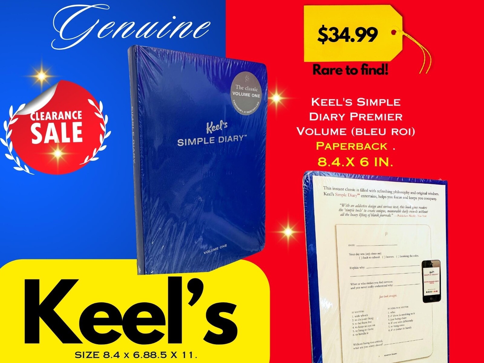 Keel's Simple Diary Volume One (YELLOW ) by Philipp Keel (2009, Paperback) NEW!! 9783836516792 ...