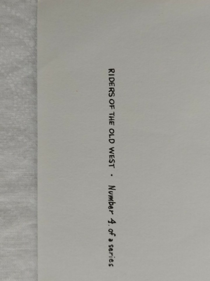 Vintage Western "Riders of the Old West" Collector’s Prints-Charles R ...