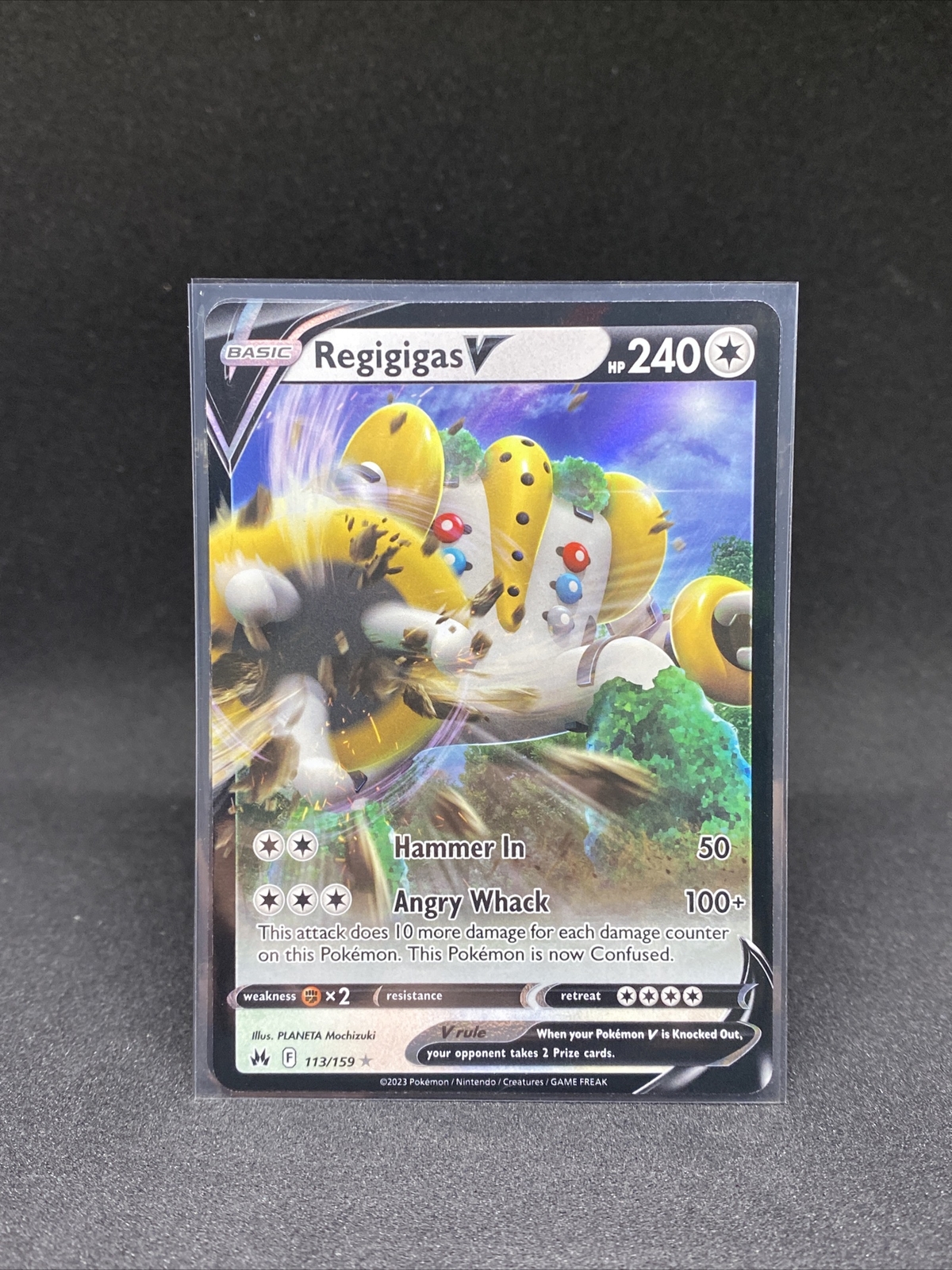 Pokémon TCG Regigigas V Crown Zenith 113/159 Holo Ultra Rare for sale ...
