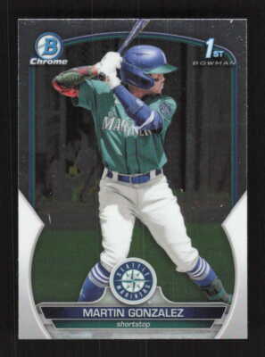 Martin Gonzalez 2023 Bowman 1st Chrome Prospect Seattle Mariners #BCP ...