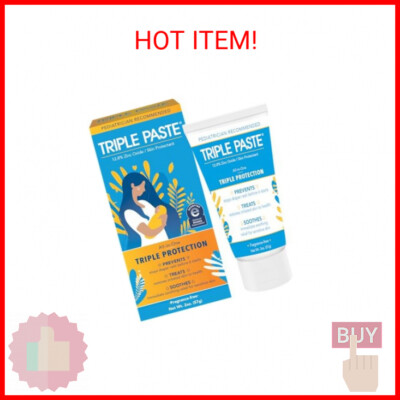 Triple Paste Diaper Rash Cream for Baby - 2 oz Tube - Zinc Oxide ...