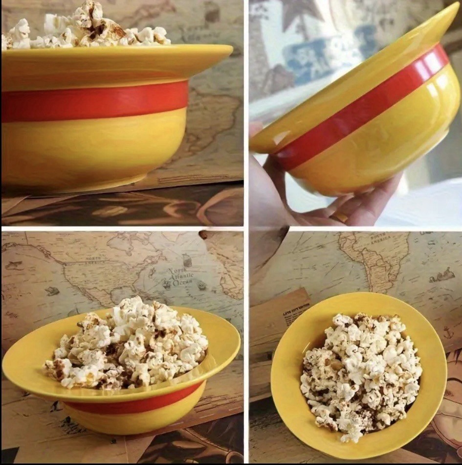 One Piece -Anime Luffy Inspired Straw Hat Noodle Bowl With Chopsticks ...