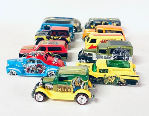Hot Wheels - Marvel Collectible Character Cars x11 - Real Riders ...