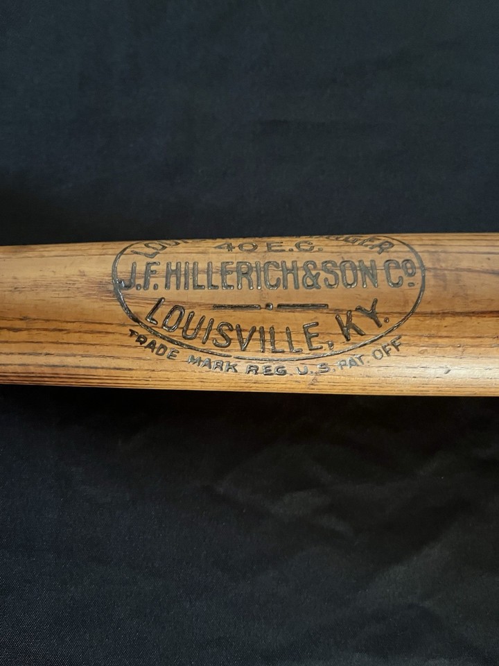 1910s J.F Hillerich & Son Louisville Slugger 40 EC Eddie Collins Decal ...