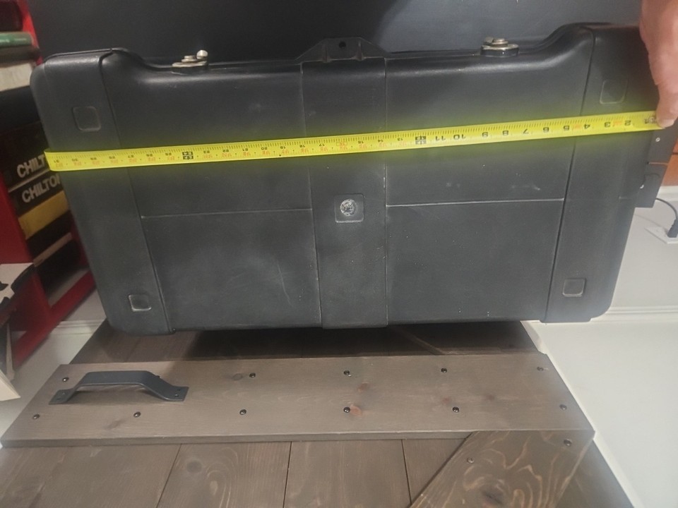 CONTICO 23.5 Gal Deluxe Black Tool Box Storage Trunk Locker Storage ...