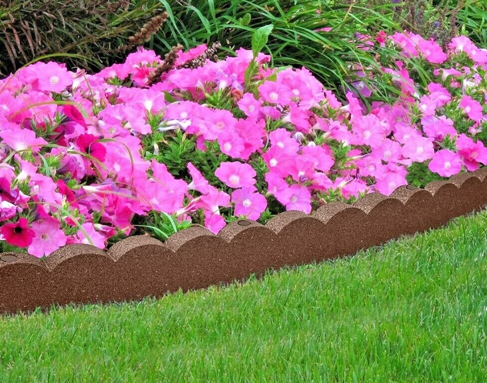 4.8M Primeur Teracotta Flexi Curve Scallop Edging Lawn Roman Garden 4 x ...