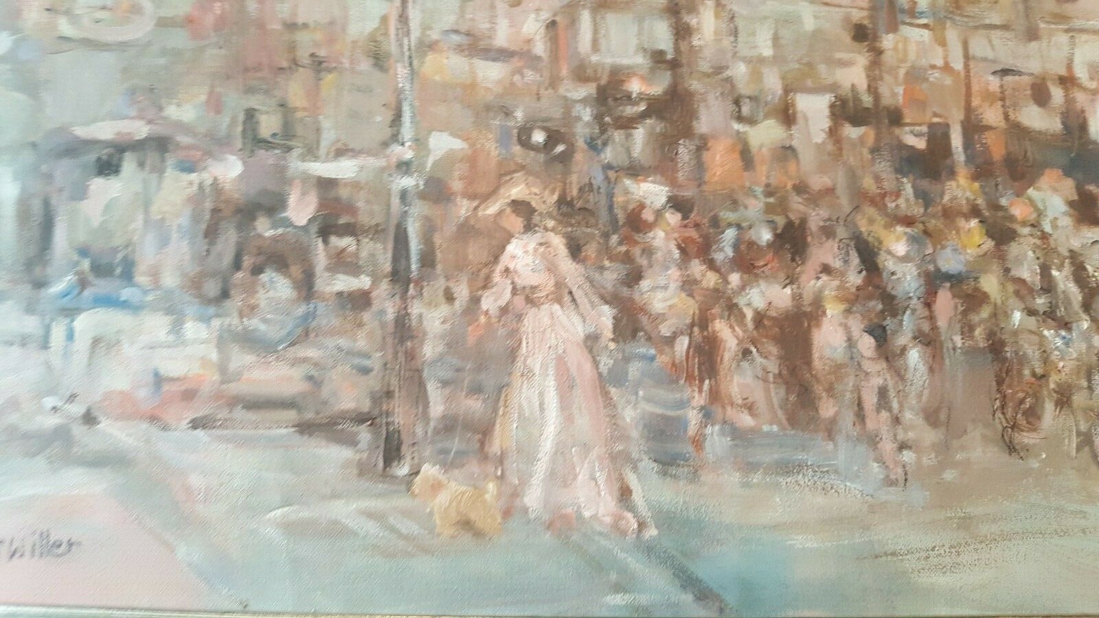 VERY NICE - JOHN ROBERT WILLER - Painting - Vintage City Street ...