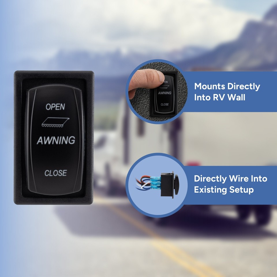 RecPro RV Replacement Awning Switch | 12V DC | 2" H x 1.13" W x 2" D | eBay