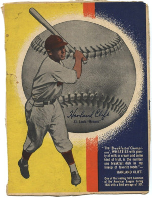 1938 WHEATIES Harland Clift At. Louis Browns Full Design | eBay