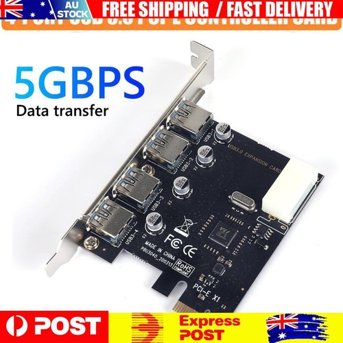 PCIE Riser Expansion Card 4 Ports PCI Express USB 3.0 High-speed ...