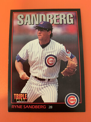 Ryne Sandberg, Chicago Cubs, 1993 Leaf Triple Play #10, HOFer | eBay