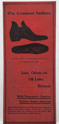 1876 Juliet Oxford Shoes Old Ladies Balmoral Vintage Original Print Ad ...