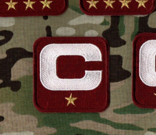 WASHINGTON commanders CAPTAIN'S BURGUNDY ONE-⭐-1-STAR WHITE c iron-on C ...