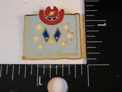 ARIZONA QUILTERS GUILD DENIM & DIAMONDS PIN SEWING QUILTING PATCHWORK ...