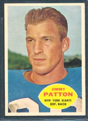 1960 Topps Football Set-Break #79: JIMMY PATTON New York Giants Looks ...