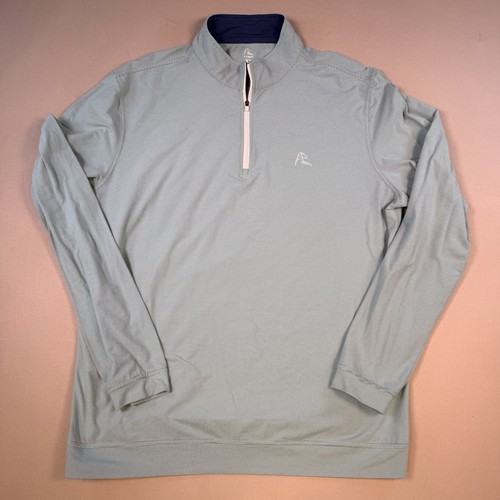 Rhoback Quarter Zip Long Sleeve Striped Men's XL Moss Green Golf ...