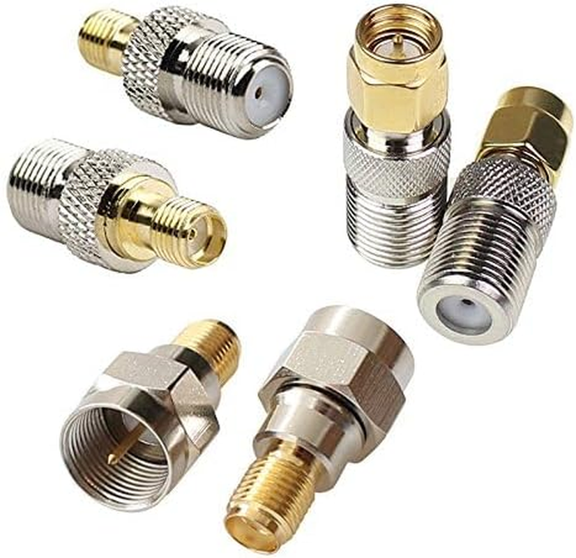 F Type to SMA Male Female Coax Connector Adapter 2Sets 6 Pcs Coaxial ...