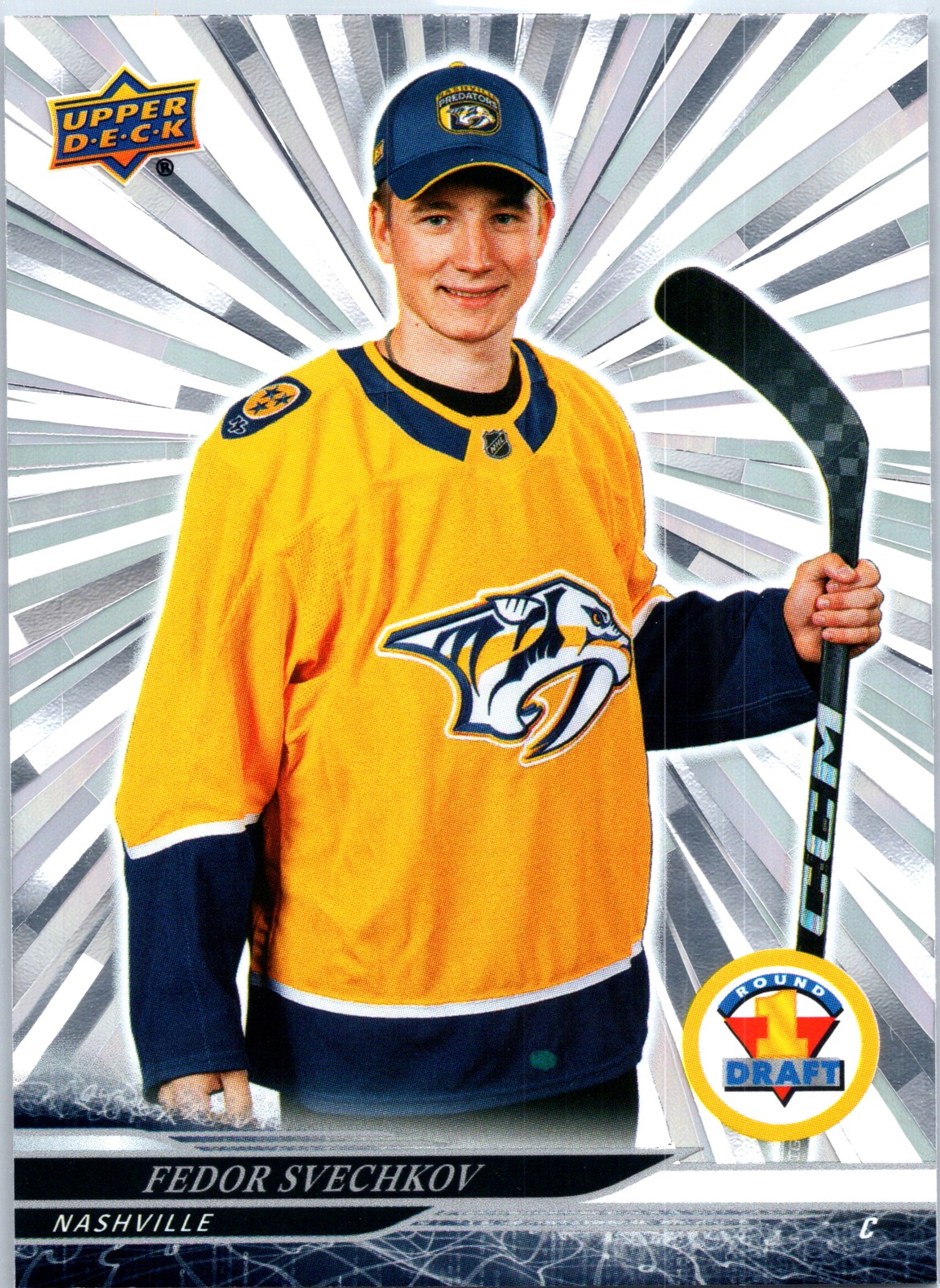 2024-25 Upper Deck FEDOR SVECHKOV #746 Round 1 Draft Outburst Silver ...