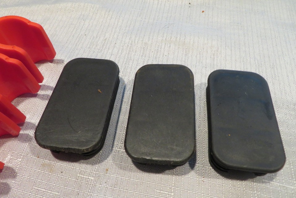 LOT: Bowflex Power Rod Rejuvenator OEM 310 Pounds Red & Foam Pad Caps ...