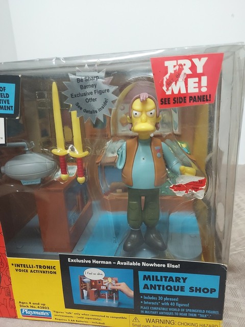 Playmates Toys The Simpsons Series 13 Playset Military Antique Shop ...