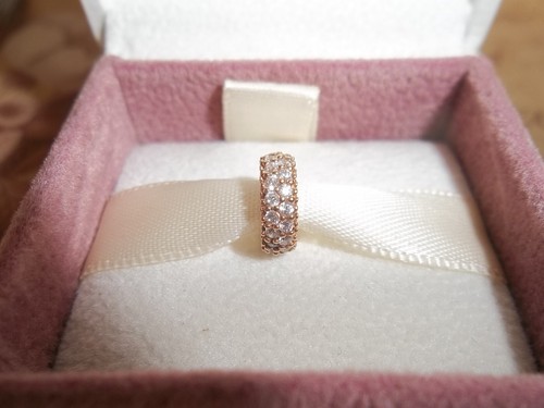 Genuine Authentic Pandora 14ct Gold Pave Inspiration Spacer Charm ...