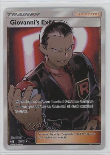 2019 Pokémon Sun & Moon - Hidden Fates Full Art Giovanni's Exile #67 ...