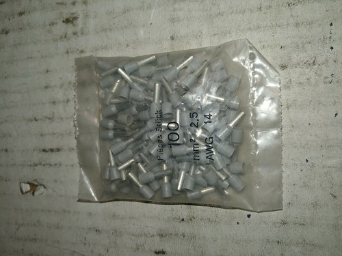 ferrule 2.5MM2, 14 AWG, PIN TYPE LUG ... 100/PACK | eBay