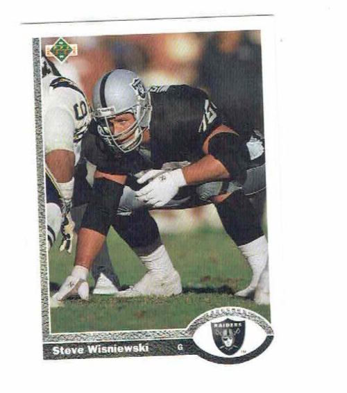 Steve Wisniewski Los Angeles Raiders #76 G #429 Upper Deck 1991 ...