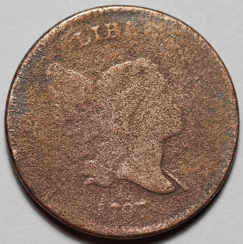 1797 Liberty Cap Half Cent - 1 Over 1 - Plain Edge - US 1/2c Copper ...