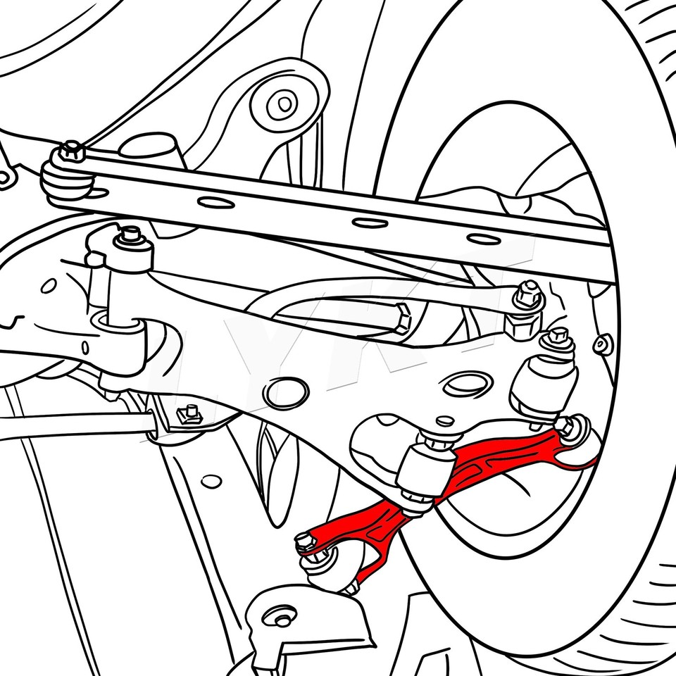 LYKT 2pcs Adjustable Control Arm Alignment Rear Toe Kit for Volvo 2003 ...