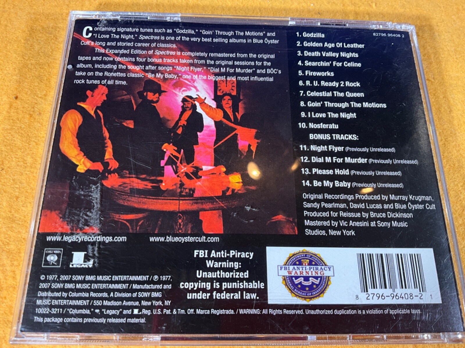 W10-69 BLUE OYSTER CULT (BOC) Spectres - 2007 - 82796 964082 | eBay