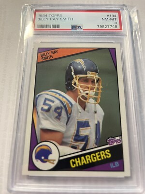 1984 TOPPS #184 BILLY RAY SMITH RC CHARGERS PSA 8 Rookie | eBay