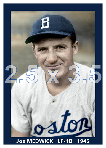 Joe Medwick - 1945 Boston Braves - choose a style - colorized print | eBay