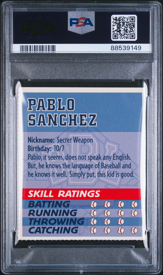 1997 Backyard Baseball Pablo Sanchez PSA 8 (POP 1, Highest Graded) | eBay