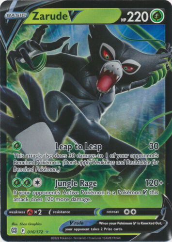 Zarude V - 016/172 Ultra Rare Brilliant Stars NM Pokemon TCG | eBay