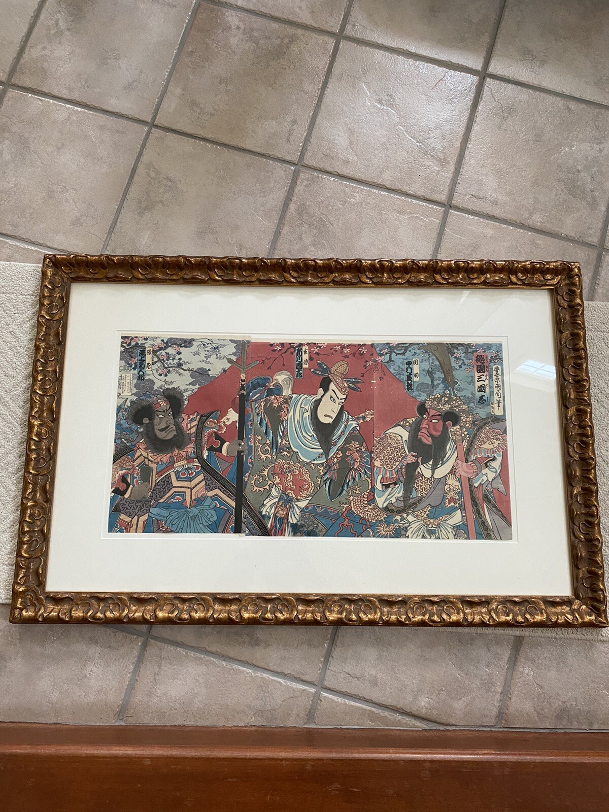 Japanese Style Painting with 3 actors one of a kind from Japan | eBay