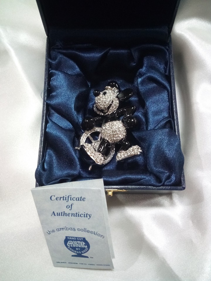 Arribas Brothers Swarovski Crystal Disney Steamboat Willie 2.5 Inch ...