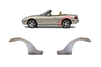 Rear wheel arch quarter repair panel fender set for Mazda MX5 Miata NB ...