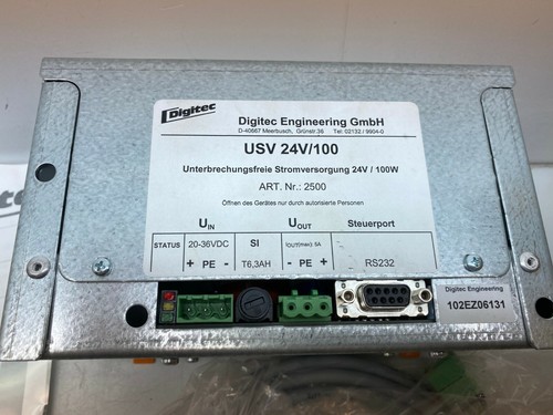 Digitec USV 24V/100 Unterbrechungsfreie Stromversorgung Power Supply ...