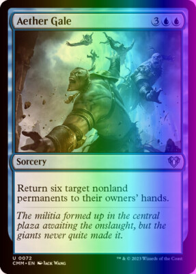 MTG Magic the Gathering Aether Gale (72/1173) Commander Masters NM FOIL ...