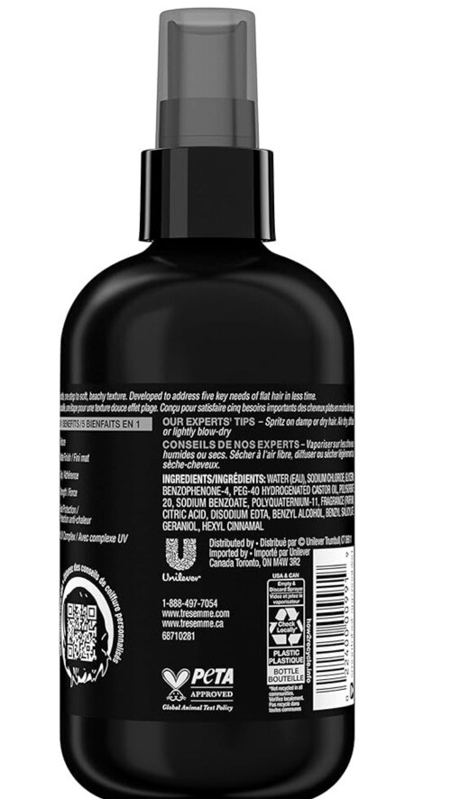 TRESemmé Texture One Step 5-in-1 Mist For Flat Hair, Hair Care for Grip ...