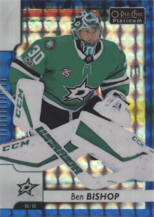 2017-18 O-Pee-Chee Platinum - Ben Bishop #124 Royal Blue Cubes /99 for ...