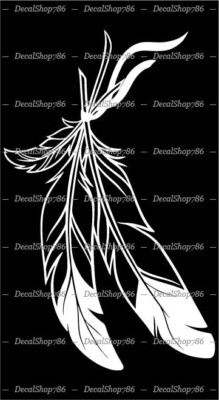 Native American Indian Feathers - Car/SUV Vinyl Die-Cut Peel N' Stick ...