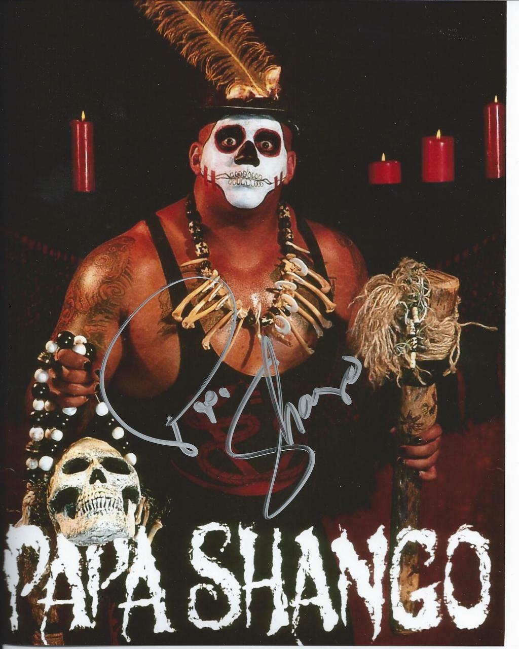 Papa Shango Autographed Wrestling 8x10 - WWE/WWF with Name | eBay