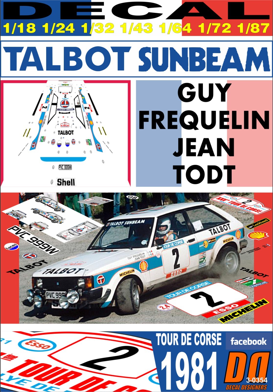DECAL TALBOT SUNBEAM LOTUS G. FREQUELIN TOUR DE CORSE 1981 2nd (08) | eBay