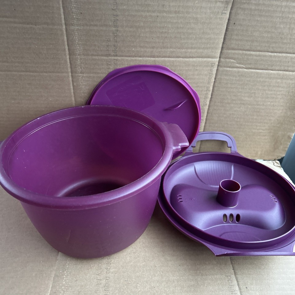 TUPPERWARE 3 PC - MICROWAVE STEAMER 2.2L RICE COOKER 6451 6452 6453 ...