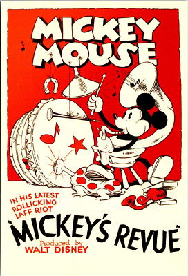 6x4" Postcard Mickey Mouse Mickey's Review - Laff Riot - Produced Walt ...