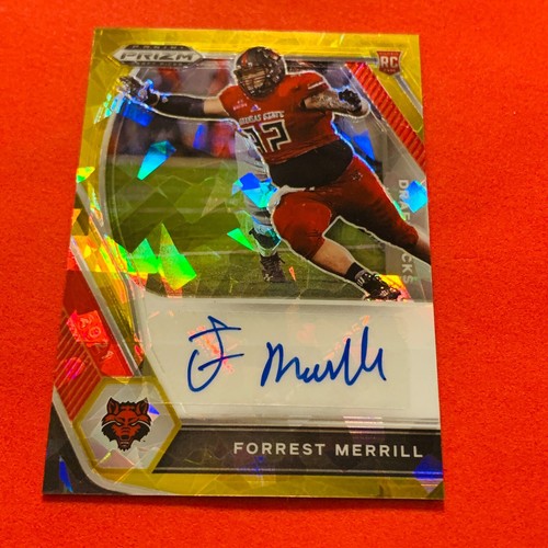 Forrest Merrill .. ROOKIE AUTO .. Arkansas State / Chargers 2021 Prizm ...